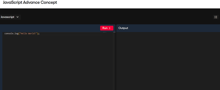Online JavaScript Compiler (Editor)
